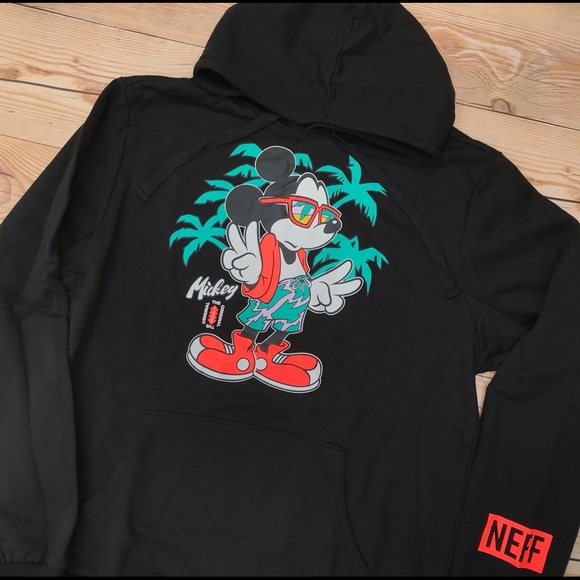 Neff | Shirts | Disney By Neff Mickey Mouse Black Hoodie | Poshmark